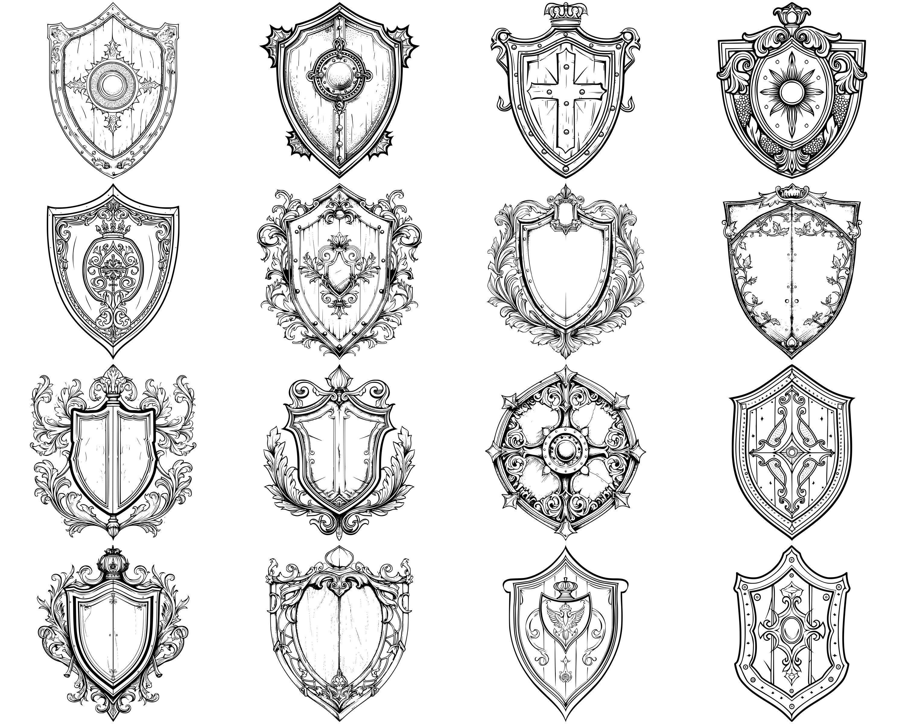 Shield SVG Bundle,instant Digital Download, PNG, SVG Cut Files - Etsy