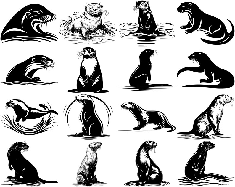 100+ River Otter SVG Bundle, Instant Digital Download, PNG, SVG Cut ...