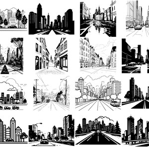 100+ City Street SVG Bundle,instant Digital Download, PNG, SVG Cut ...