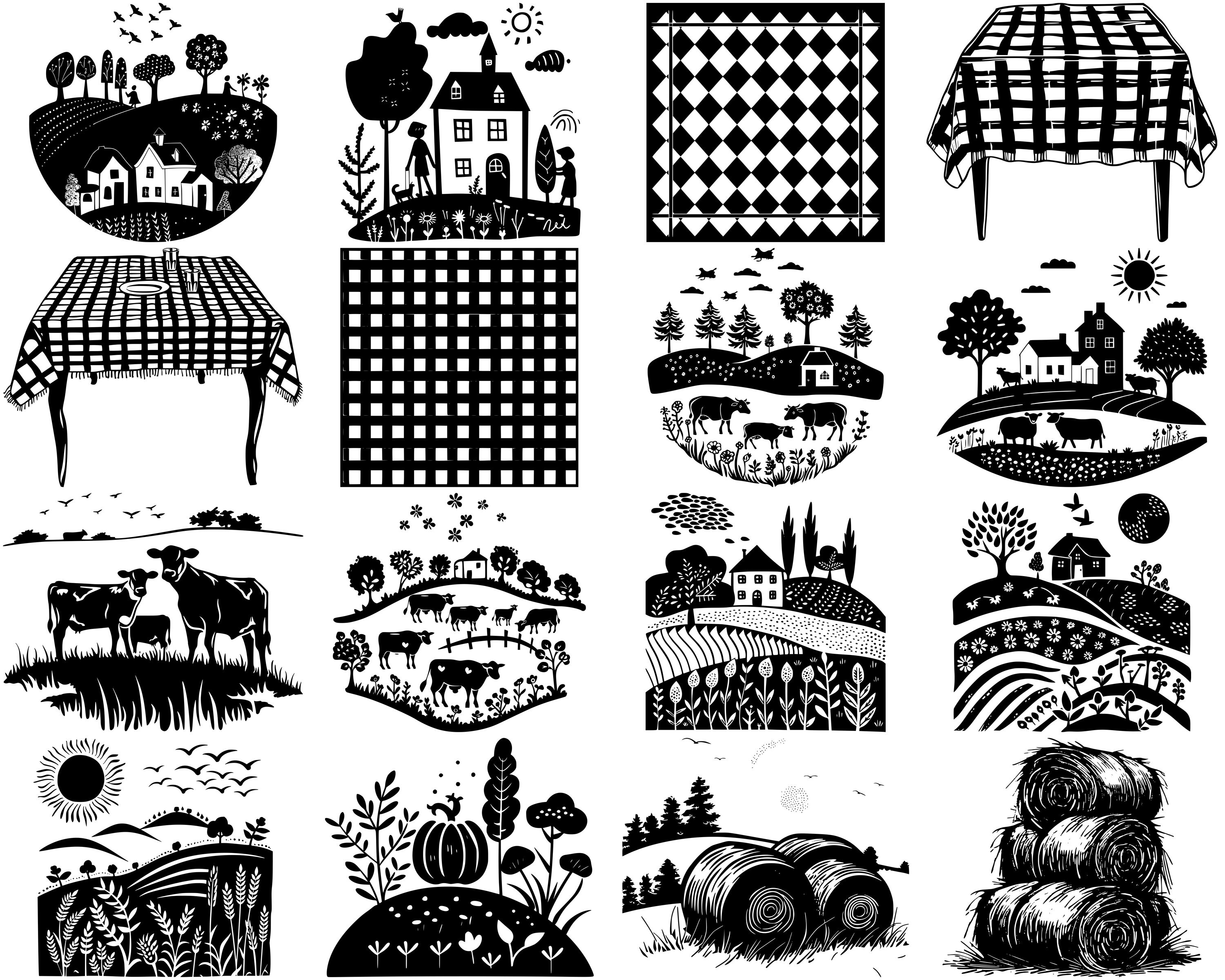 100+ Countryside Charm SVG Bundle, Instant Digital Download, PNG, SVG ...