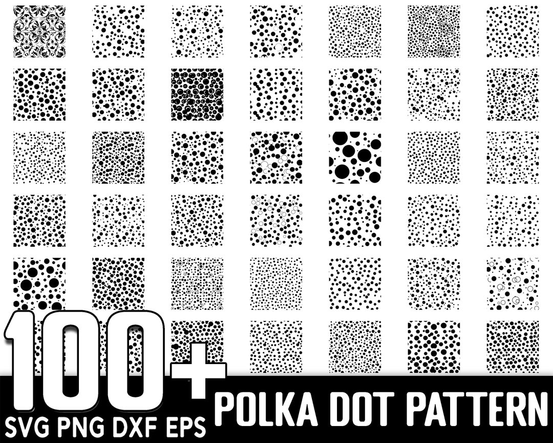 100+ Polka Dot Seamless Pattern SVG Bundle, Instant Digital Download ...