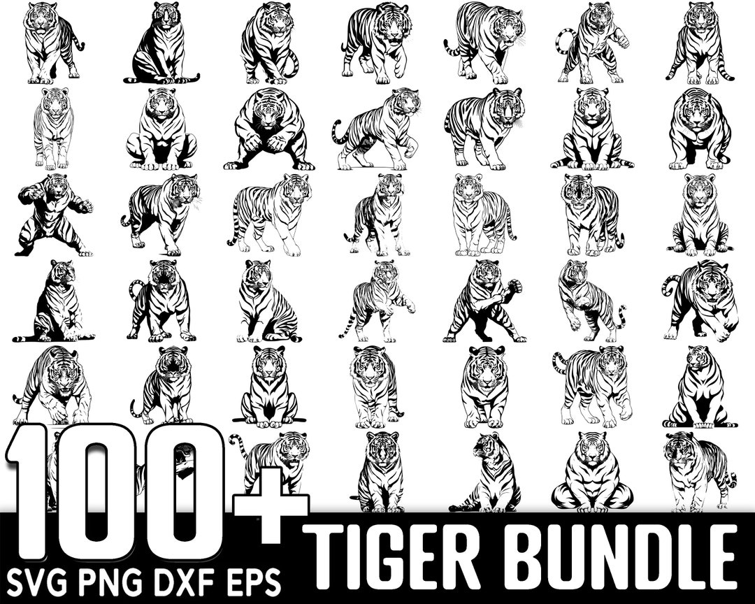 100+ Tiger SVG Bundle, Instant Digital Download, PNG, SVG Cut Files - Etsy