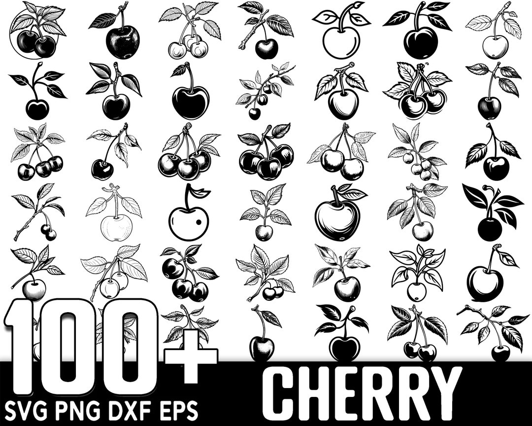 100+ Cherry SVG Bundle, Instant Digital Download, PNG, SVG Cut Files - Etsy
