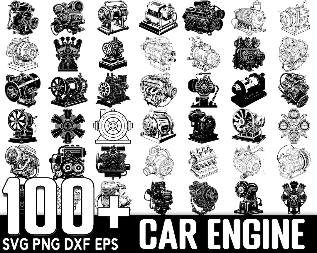 100+ Car Engine SVG Bundle,instant Digital Download, PNG, SVG Cut Files ...