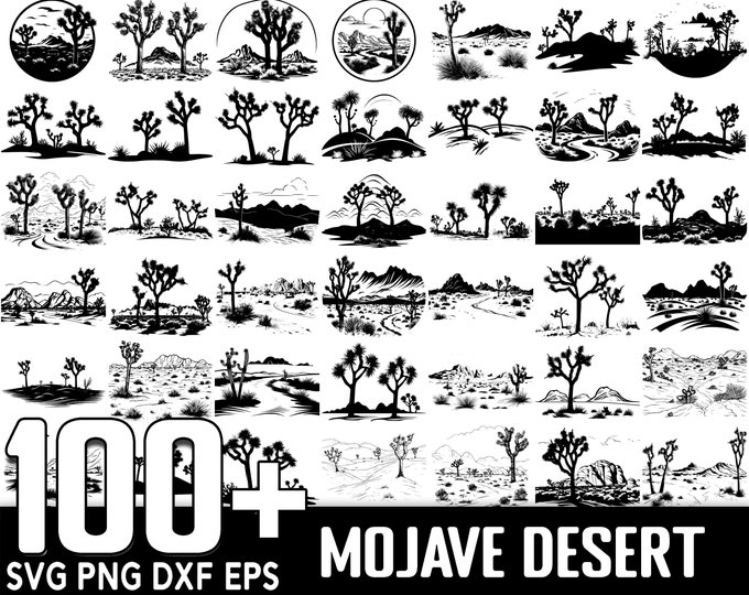 Cactus Scene Svg Bundle| Desert Landscape Svg| Dxf| Png| Jpg| Cactus ...