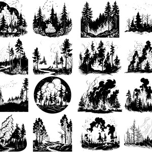 100 Forest Fire SVG Bundle, Instant Digital Download, PNG, SVG Cut ...