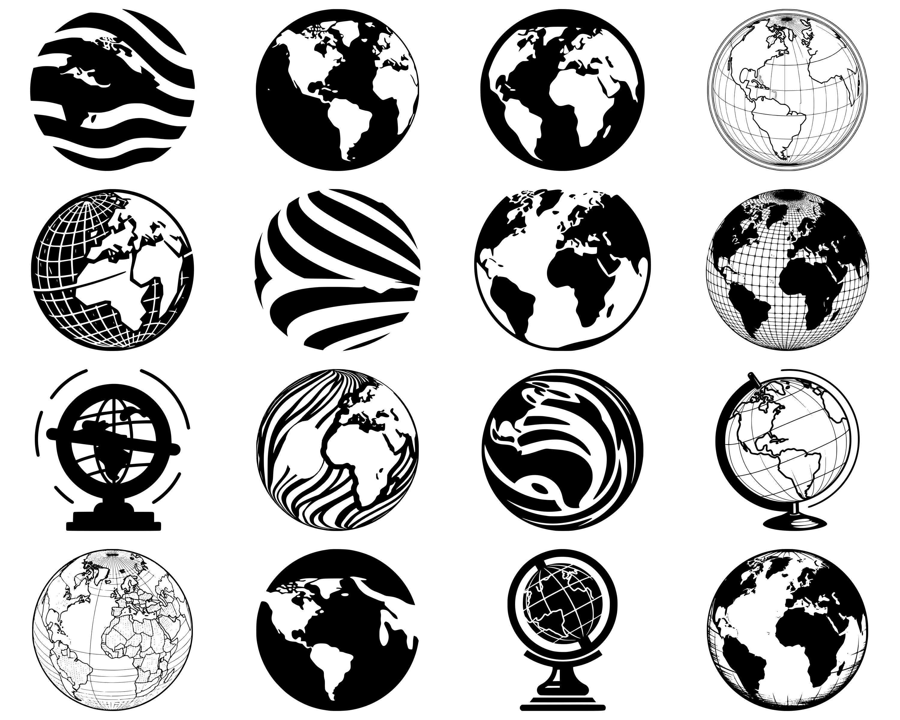 100+ Globe SVG Bundle, Instant Digital Download, PNG, SVG Cut Files - Etsy