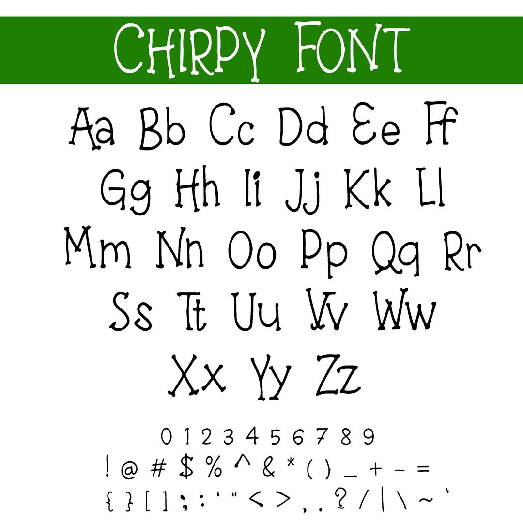 Chirpy Font – Playful Handwritten Kids Display Typeface - Etsy