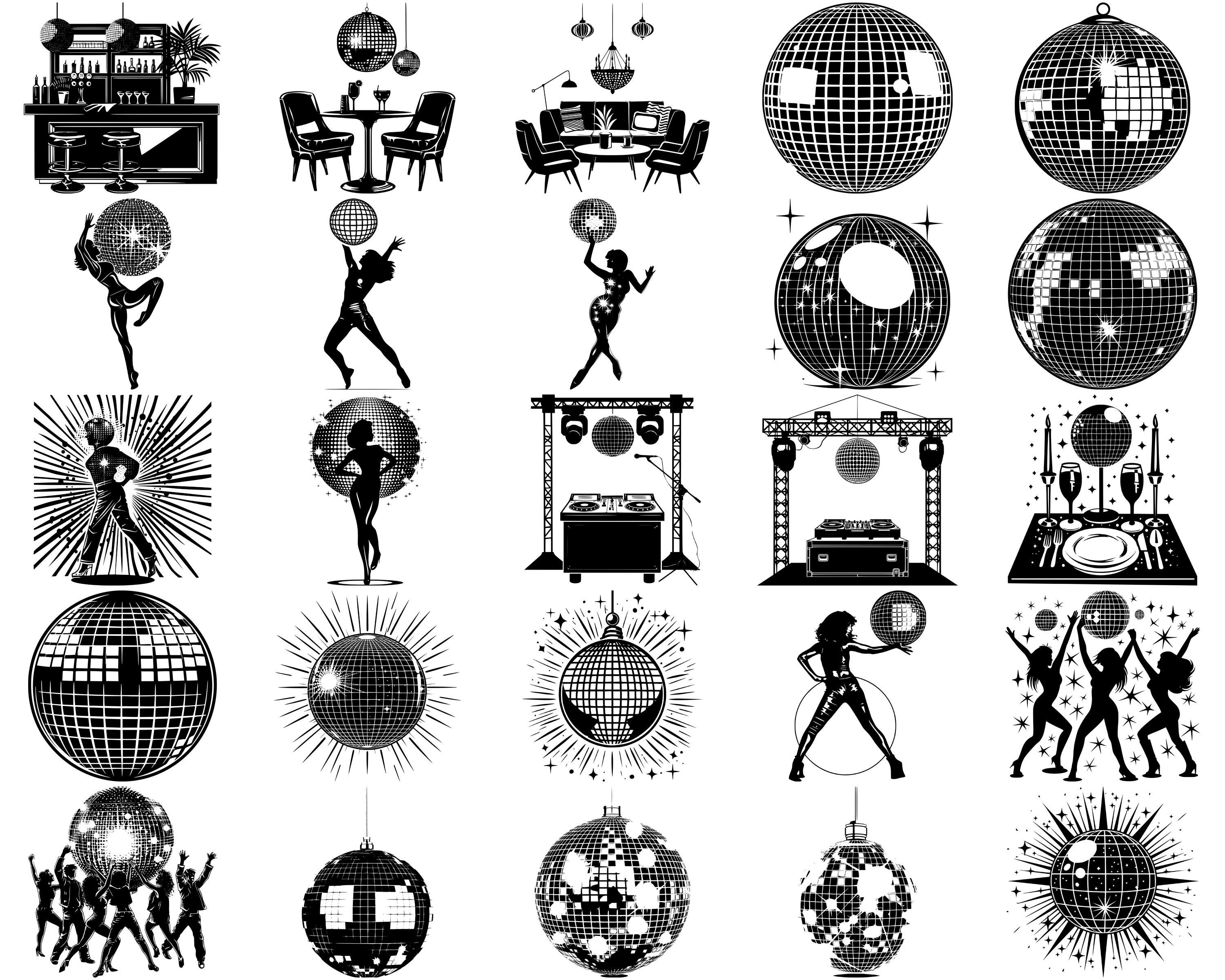 100+ Disco Ball SVG Bundle, Instant Digital Download, PNG, SVG Cut ...