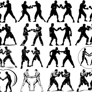 100+ Boxing Players SVG Bundle, Instant Digital Download, PNG, SVG Cut ...