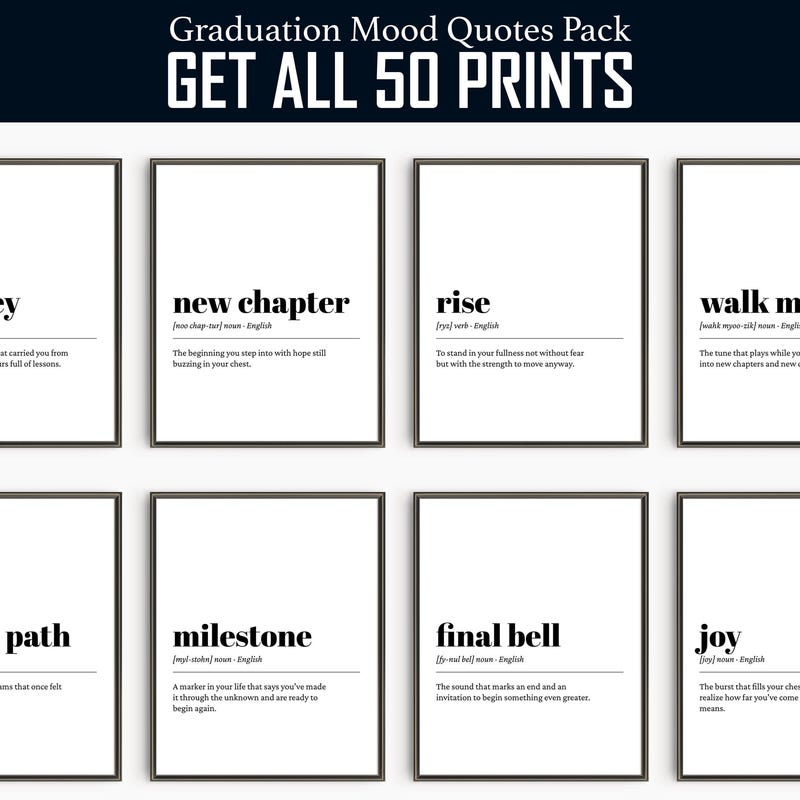 Graduation Quotes Poster - Etsy