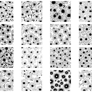 100+ Daisy Flower Seamless Pattern SVG Bundle, Instant Digital Download ...
