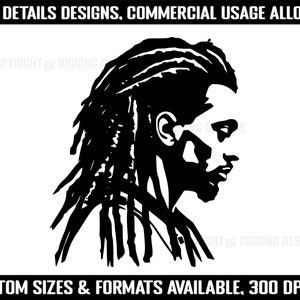 100+ Dreadlock Man SVG Bundle, Instant Digital Download, PNG, SVG Cut ...