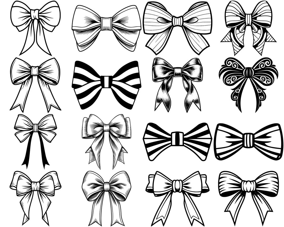100+ Ribbon Bow SVG Bundle, Instant Digital Download, PNG, SVG Cut ...