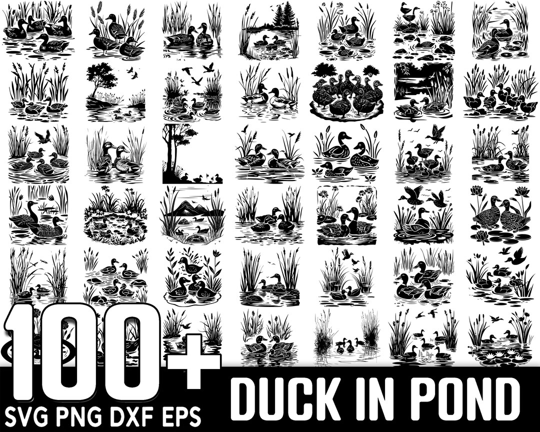 100+ Duck Pond SVG Bundle,instant Digital Download, PNG, SVG Cut Files ...