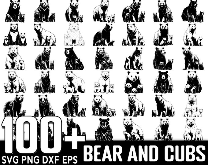 Bear SVG, Bear Family Svg, Bears SVG Files for Silhouette Cameo and ...