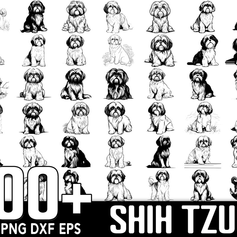 Shih Tzu Silhouette - Etsy