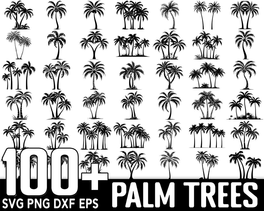 100+ Palm Tree SVG Bundle, Instant Digital Download, PNG, SVG Cut Files - Etsy