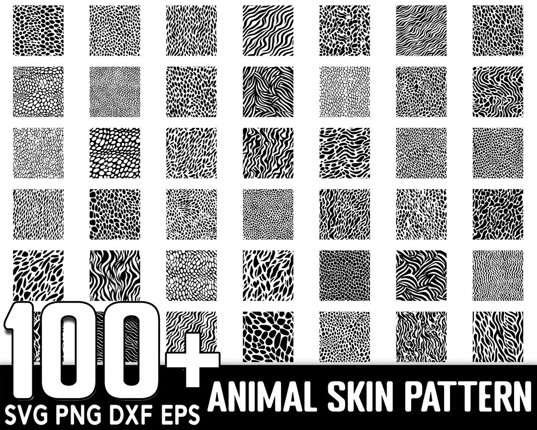 100+ Animal Skin Seamless Pattern SVG Bundle, Instant Digital Download ...