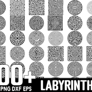 100 Labyrinth SVG Bundle, Instant Digital Download, PNG, SVG Cut Files ...