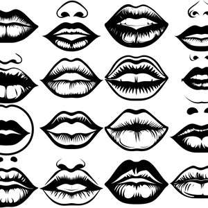 100+ Lip SVG Bundle, Instant Digital Download, PNG, SVG Cut Files - Etsy