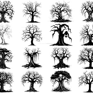 100+ Haunted Tree SVG Bundle, Instant Digital Download, PNG, SVG Cut ...