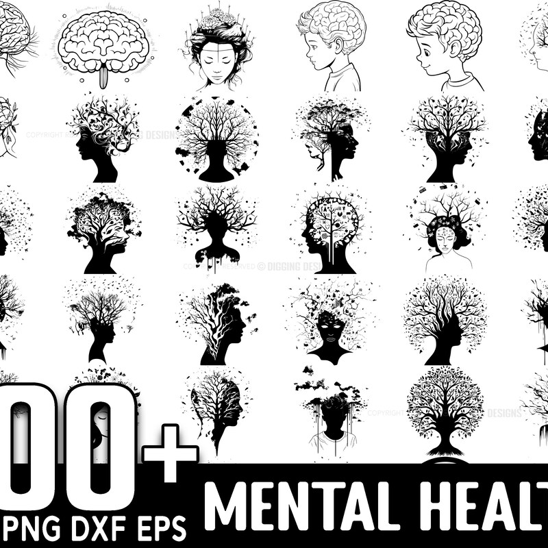 Mental Health Svg - Etsy
