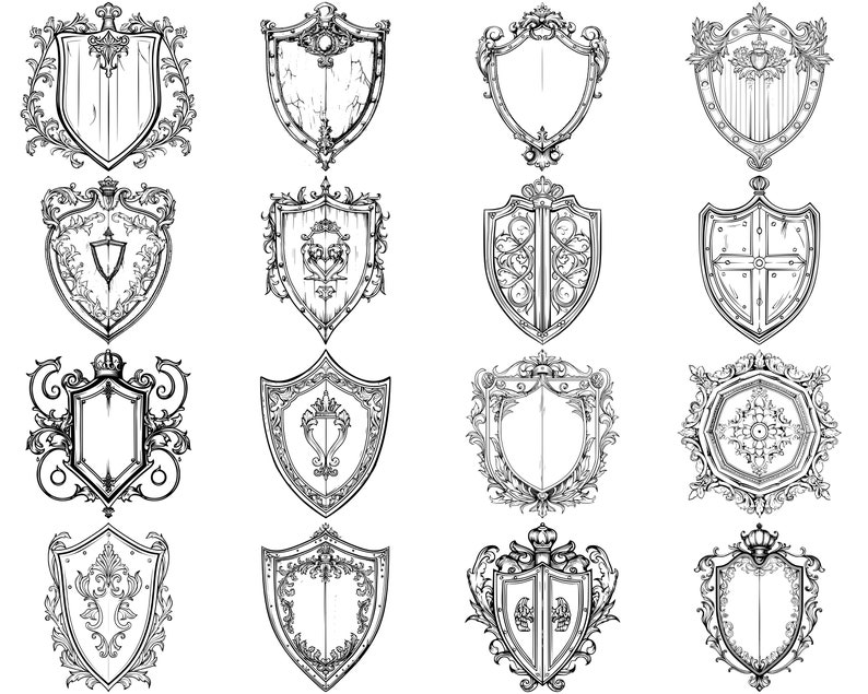 Shield SVG Bundle,instant Digital Download, PNG, SVG Cut Files - Etsy