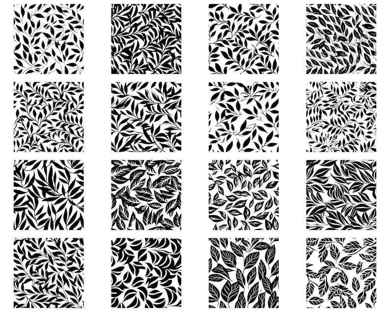 100+ Leaves Seamless Pattern SVG Bundle, Instant Digital Download, PNG ...