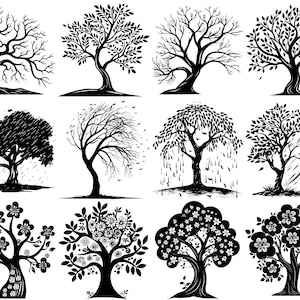 100+ Unique Trees SVG Bundle, Instant Digital Download, PNG, SVG Cut ...