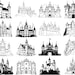 100+ European Castle SVG Bundle, Instant Digital Download, PNG, SVG Cut ...