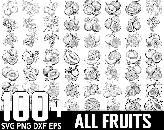 Fruit SVG Bundle,cut File,layered,lemon,cherry,strawberry,orange ...