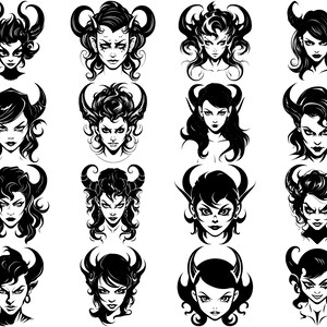 100+ Demon Girl SVG Bundle, Instant Digital Download, PNG, SVG Cut ...