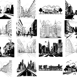 100+ City Street SVG Bundle,instant Digital Download, PNG, SVG Cut ...