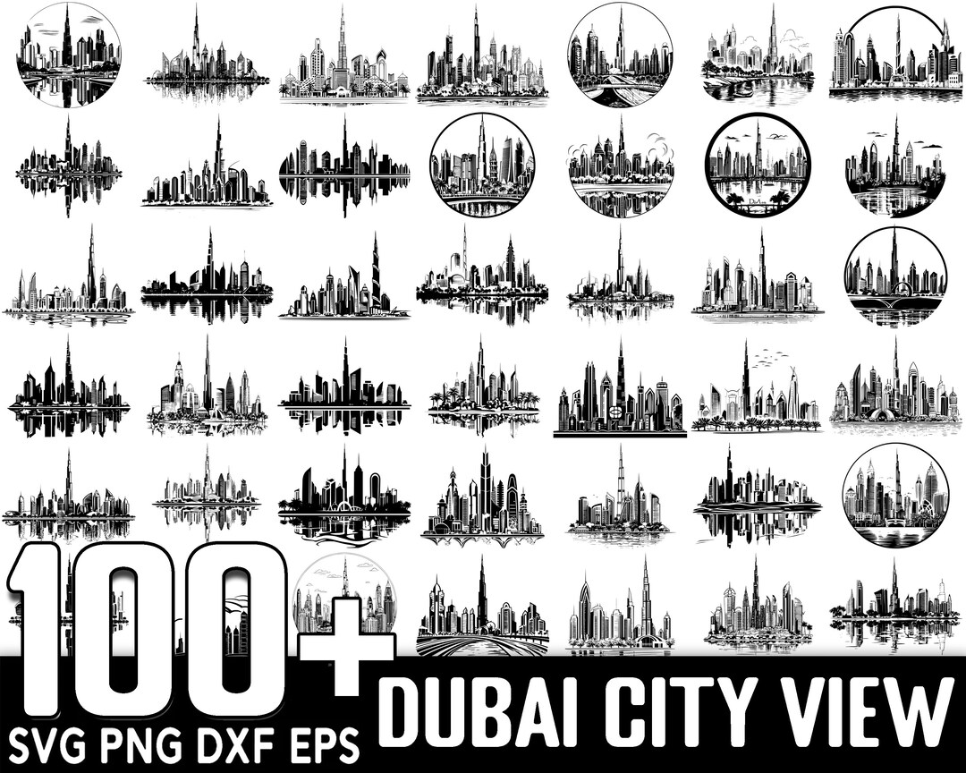 100+ Dubai City SVG Bundle, Instant Digital Download, PNG, SVG Cut ...