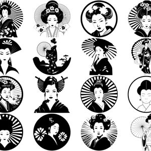 100+ Geisha SVG Bundle, Instant Digital Download, PNG, SVG Cut Files - Etsy