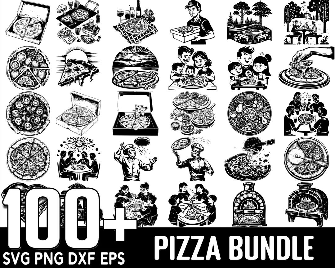 Pizza Bundle SVG Bundle,instant Digital Download, PNG, SVG Cut Files - Etsy