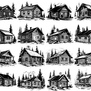 100+ Rustic Wooden Cabin SVG Bundle, Instant Digital Download, PNG, SVG ...