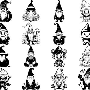 100 Halloween Gnome SVG Bundle, Instant Digital Download, PNG, SVG Cut ...