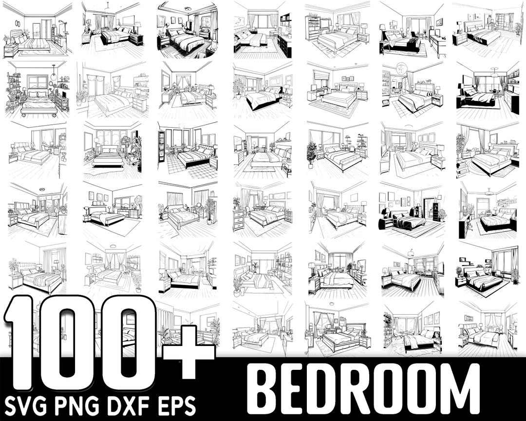 100+ Bedroom SVG Bundle, Instant Digital Download, PNG, SVG Cut Files ...