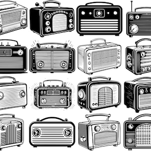 100+ Vintage Radio SVG Bundle,instant Digital Download, PNG, SVG Cut ...