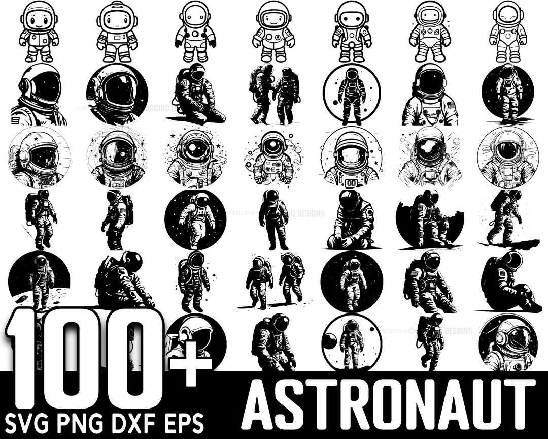 100+ Astronaut SVG Bundle, Instant Digital Download, PNG, SVG Cut Files ...