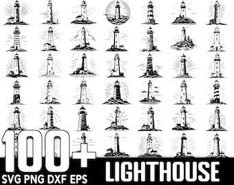 LIGHT HOUSE SVG Bundle,2, Instant Digital Download, Png, Svg Cut Files ...