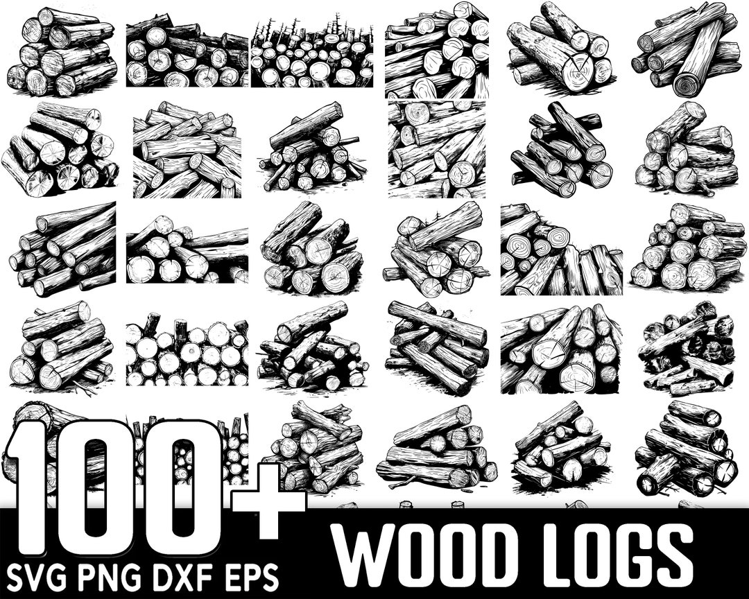 100+ Wooden Logd SVG Bundle, Instant Digital Download, PNG, SVG Cut ...