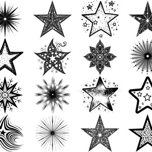 100+ Star SVG Bundle, Instant Digital Download, PNG, SVG Cut Files - Etsy