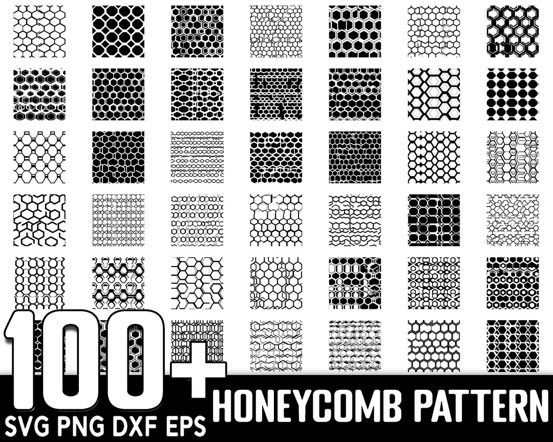 100+ Honeycomb Seamless Pattern SVG Bundle, Instant Digital Download ...