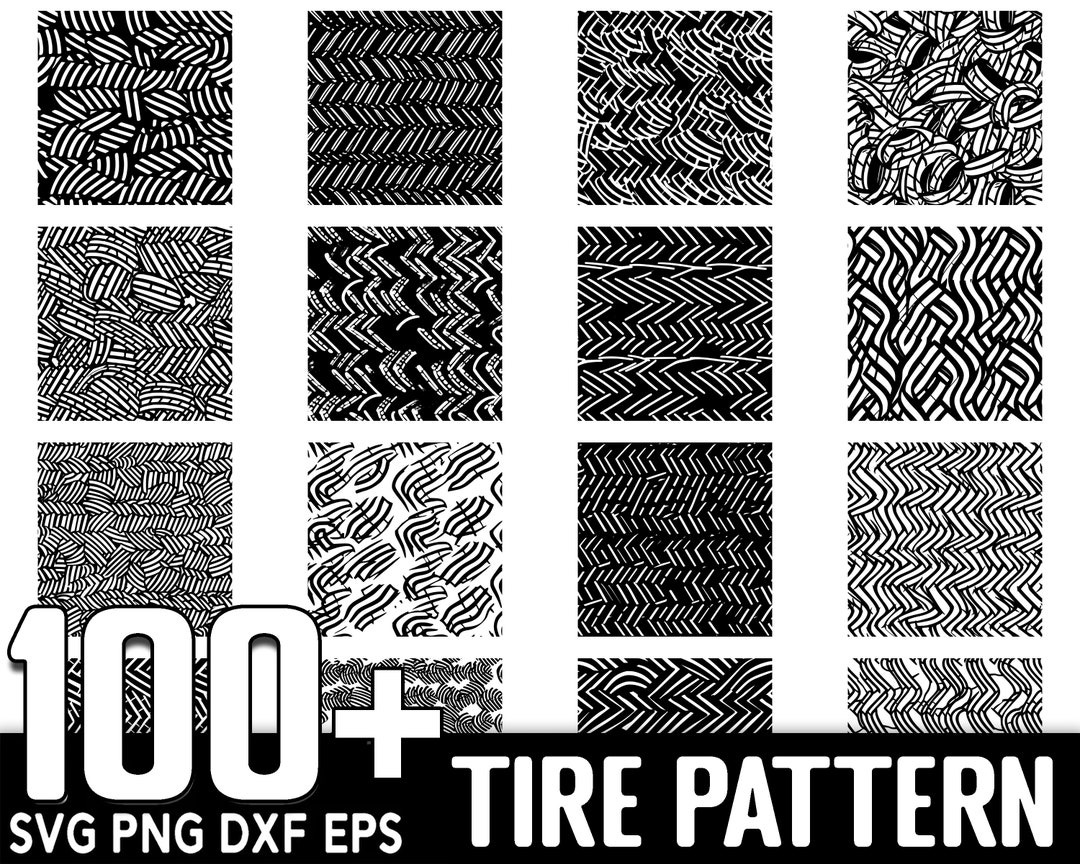 100+ Tire Pattern Seamless Pattern SVG Bundle, Instant Digital Download ...