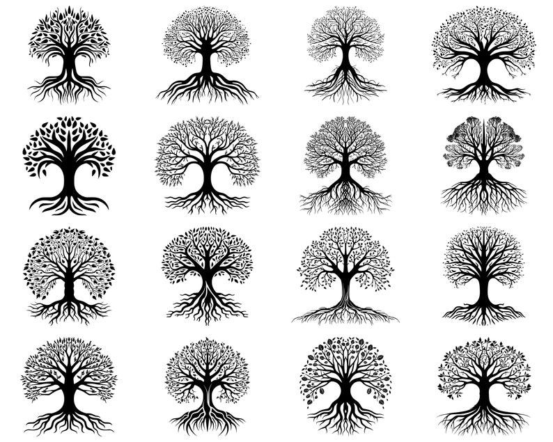 100+ Tree With Roots SVG Bundle, Instant Digital Download, PNG, SVG Cut ...