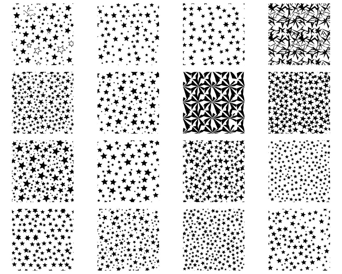 100+ Stars Seamless Pattern SVG Bundle (digital Download) - Etsy
