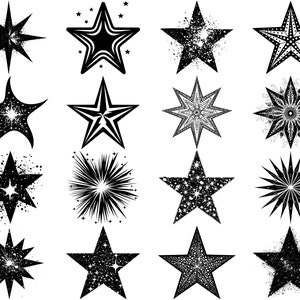 100+ Star SVG Bundle, Instant Digital Download, PNG, SVG Cut Files - Etsy